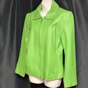 Black Rivet | Jackets & Coats | Black Rivet 0 Lime Green Leather Jacket ...